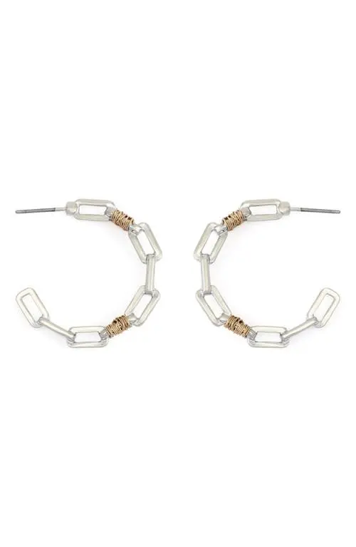 Robert Lee Morris Paper Clip Hoop Earrings With Wire-wrapped Detail