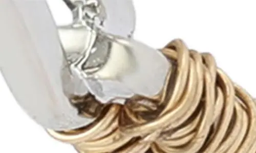 Robert Lee Morris Paper Clip Hoop Earrings With Wire-wrapped Detail