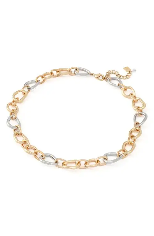 Robert Lee Morris Two-tone Link Collar Necklace