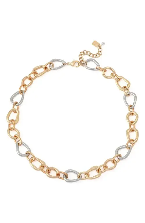 Robert Lee Morris Two-tone Link Collar Necklace - Two Tone