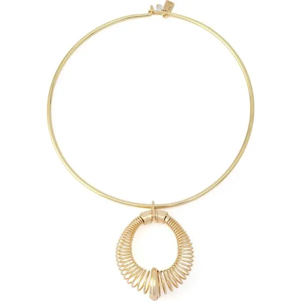 Robert Lee Morris Coiled Pendant Collar Necklace - Z/dnugold