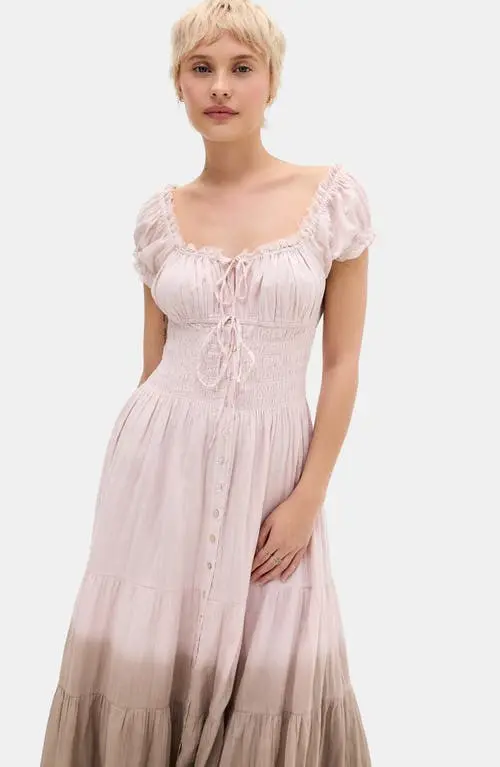 BDG URBAN OUTFITTERS Samira Smocked Ombré Maxi Dress