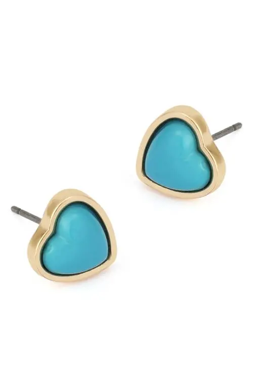 Betsey Johnson Heart Shaped Resin Stud Earrings