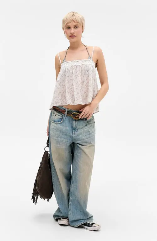 BDG URBAN OUTFITTERS Elara Babydoll Cami With Lace Trim