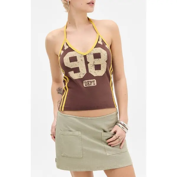BDG URBAN OUTFITTERS 98 Halter Top - Brown