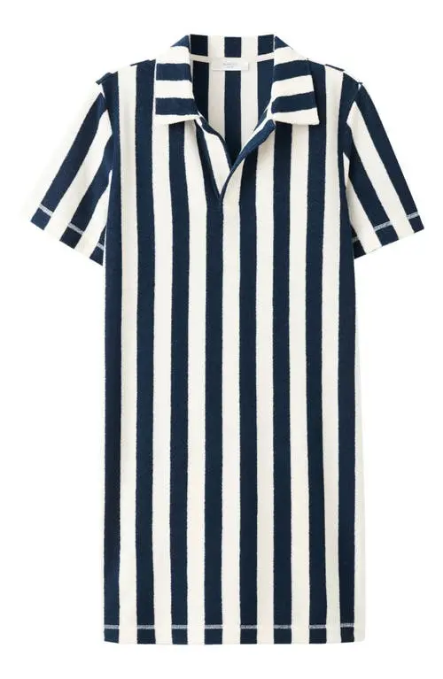 Mango Stripe Terry Nightgown - Blue