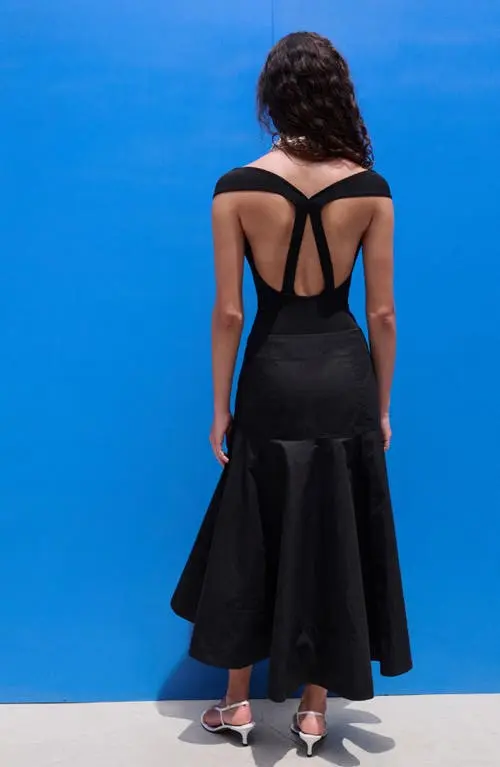 Mango Stitching A-line Maxi Skirt