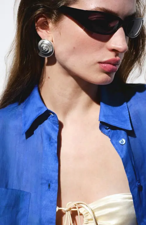Mango Ramie Button-up Shirt