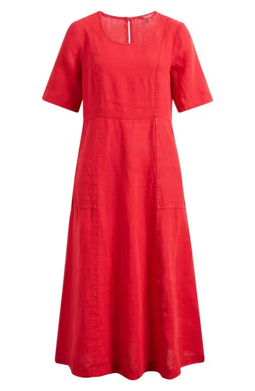 SEASALT CORNWALL Grass Wave Midi Dress - Boat Red