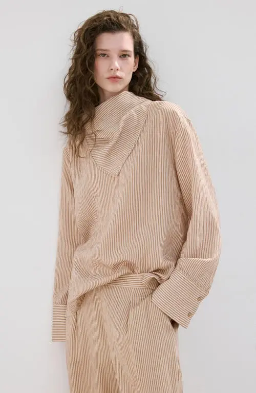 Mango Stripe Straight Leg Pants