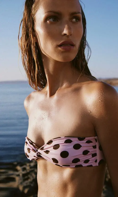Mango Twist Front Reversible Bikini Top