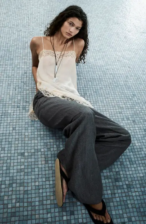 Mango Lace Trim Camisole