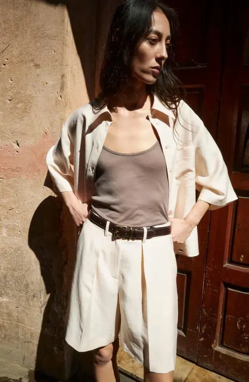 Mango Straight Fit Bermuda Shorts