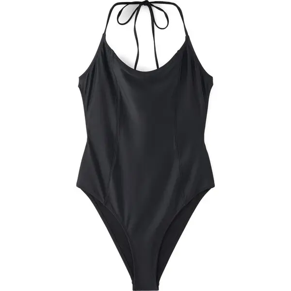 Mango Princess Seam One-piece Swimsuit - Black