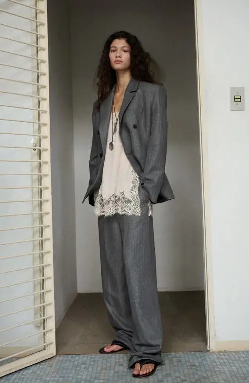 Mango Double Breasted Suit Jacket