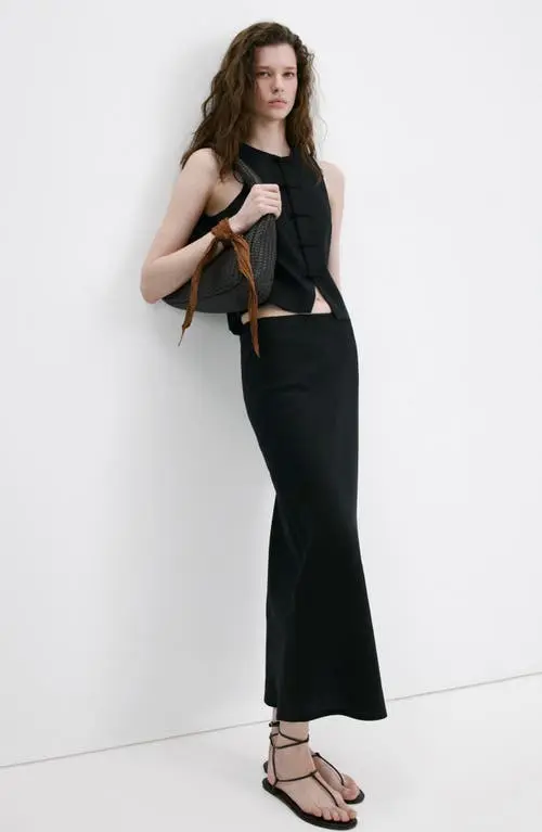 Mango Straight Midi Skirt