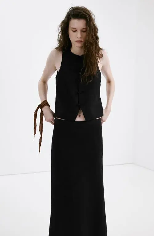 Mango Straight Midi Skirt
