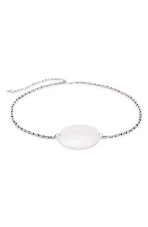 Mango Shell Detail Chain Belt - Silver