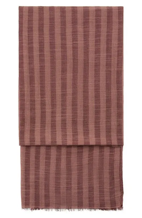 Mango Cotton Blend Scarf - Burnt