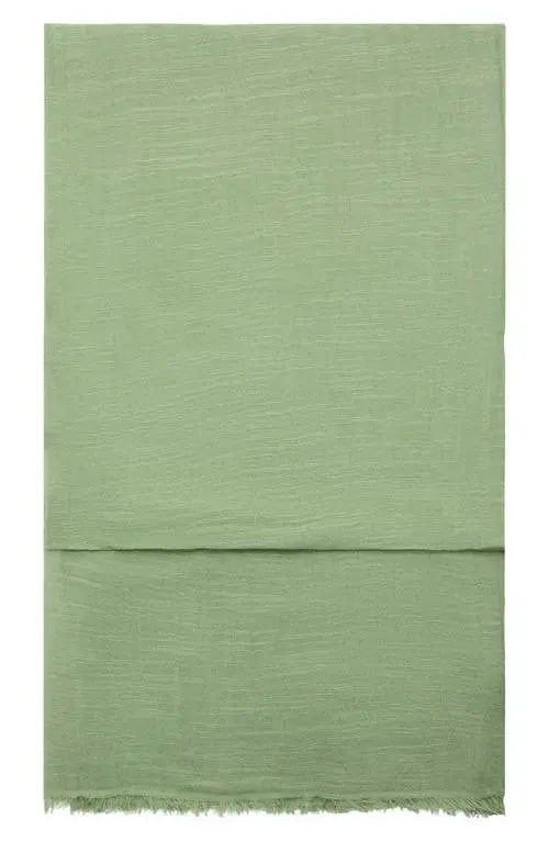 Mango Cotton Blend Scarf - Green