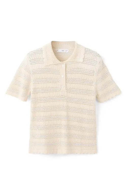 Mango Stripe Open Stitch Cardigan