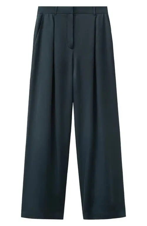 Mango Straight Leg Satin Pants