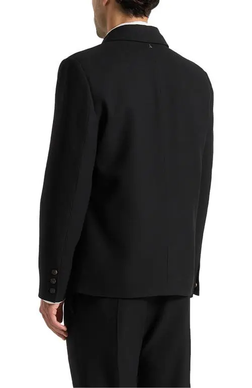 Manière De Voir Alec Double Breasted Suit Jacket With Contrast Lapel
