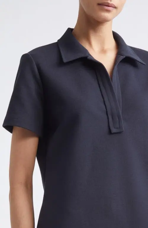 Lafayette 148 New York Cotton Blend Piqué Polo Shift Dress