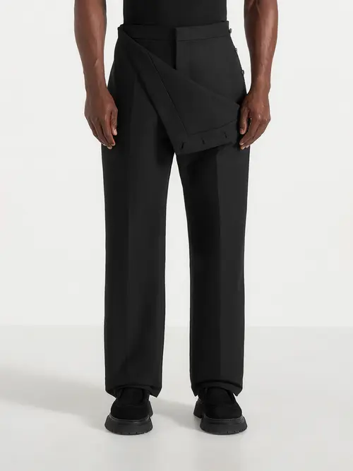 Manière De Voir Maniere De Voir Foldover Front Trousers - Black