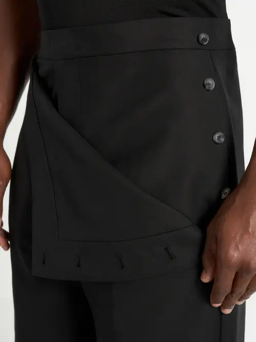 Manière De Voir Maniere De Voir Foldover Front Trousers - Black