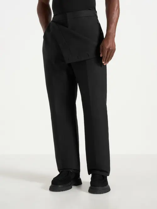 Manière De Voir Maniere De Voir Foldover Front Trousers - Black