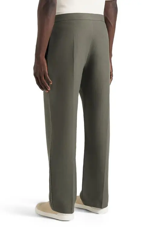 Manière De Voir Maniere De Voir Foldover Front Trousers - Olive