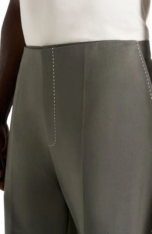 Manière De Voir Maniere De Voir Foldover Front Trousers - Olive