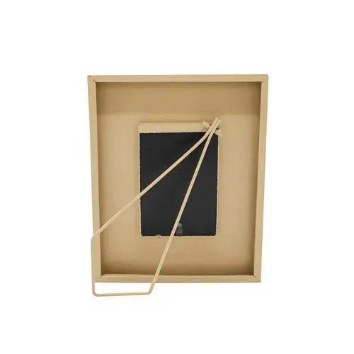 FORESIDE HOME AND GARDEN 4x6 Sand Texture Picture Frame Tan Metal Mdf & Glass
