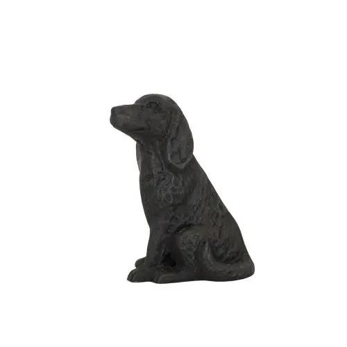 FORESIDE HOME AND GARDEN Sitting Dog Decorative Accent Cast Iron - Black
