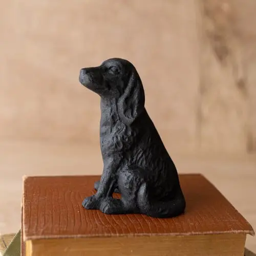 FORESIDE HOME AND GARDEN Sitting Dog Decorative Accent Cast Iron
