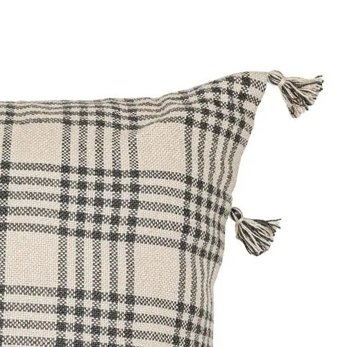 FORESIDE HOME AND GARDEN Remi Plaid Decorative Indoor/outdoor Accent Throw Pillow