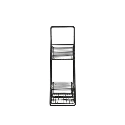 FORESIDE HOME AND GARDEN Two Tiered Baskets Metal
