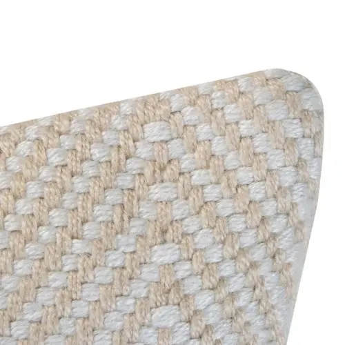 FORESIDE HOME AND GARDEN Diamond Pattern Handwoven Outdoor Decorative Throw Pillow