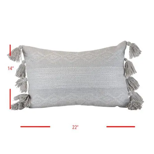 FORESIDE HOME AND GARDEN Adeline Outdoor Decorative Accent Pillow 14" X 22