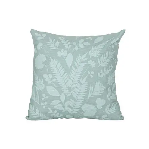 FORESIDE HOME AND GARDEN Sun Print Decorative Indoor/outdoor Accent Throw Pillow, 18" X 18" - Blue