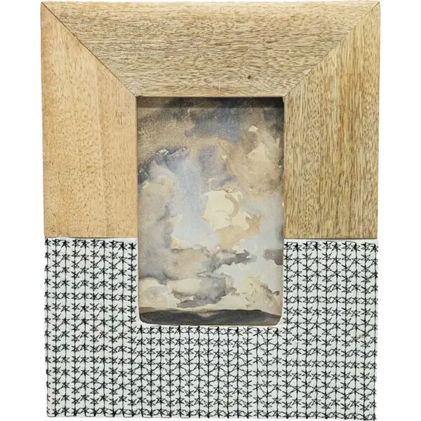 FORESIDE HOME AND GARDEN 6"h X 4"w Alexander Floral Photo Frame - Brown