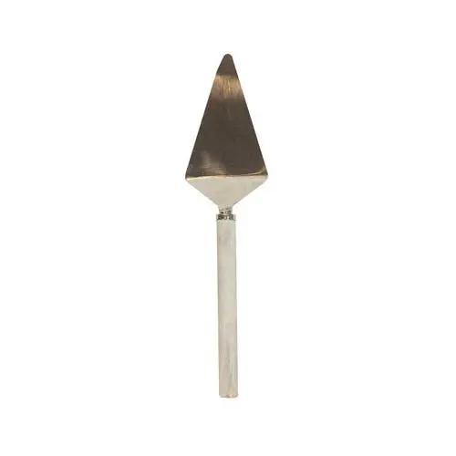 FORESIDE HOME AND GARDEN Whitewash Wood Handle Metal Serving Utensil