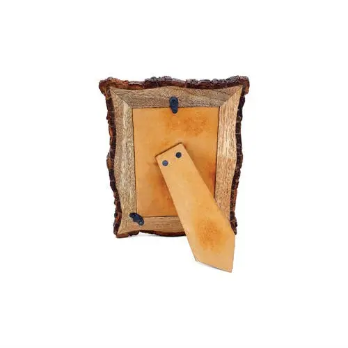FORESIDE HOME AND GARDEN Rustic Live Edge 4 X 6 Inch Decorative Wood Picture Frame