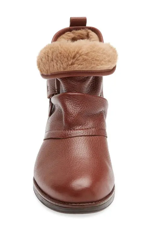 BOTTERO Fuzzy Lined Bootie - Conhaque 26