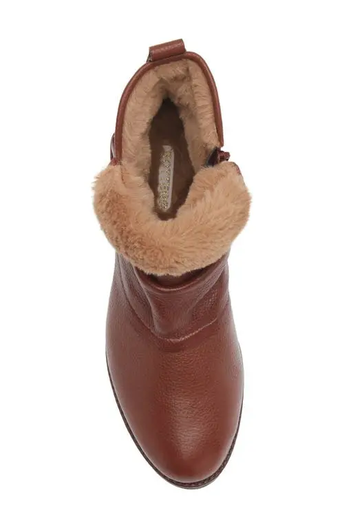 BOTTERO Fuzzy Lined Bootie - Conhaque 26