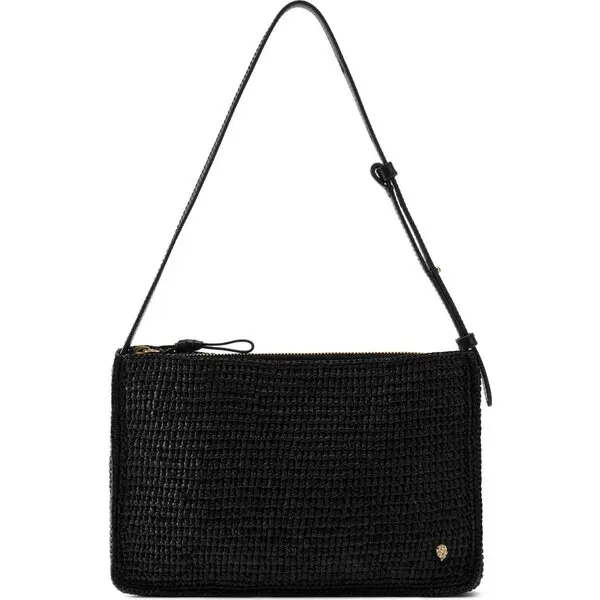 Helen Kaminski Kumana Raffia Shoulder Bag - Charcoal