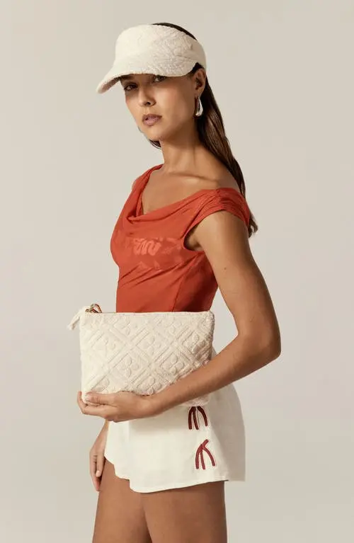 Helen Kaminski Dayani Terry Cloth Clutch - Parchment