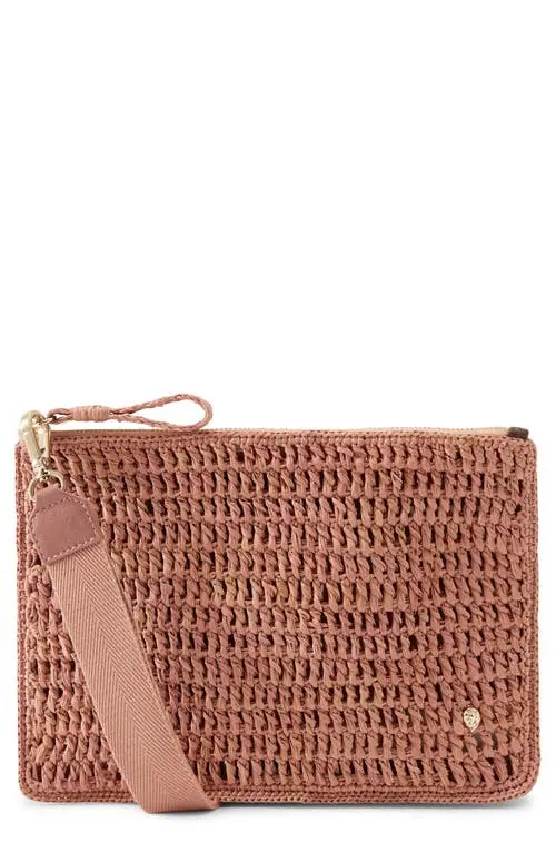 Helen Kaminski Dayani Crochet Raffia Clutch - Petal