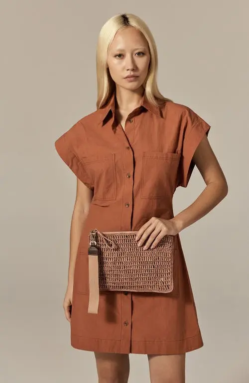 Helen Kaminski Dayani Crochet Raffia Clutch